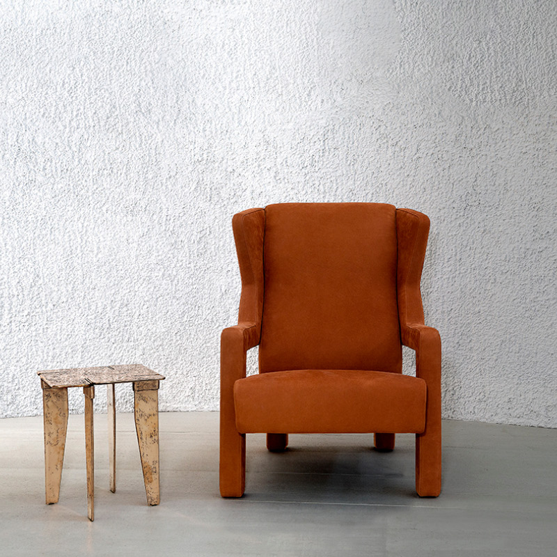 Overlap Side Table Metal Structure by Hessentia Haute Living
